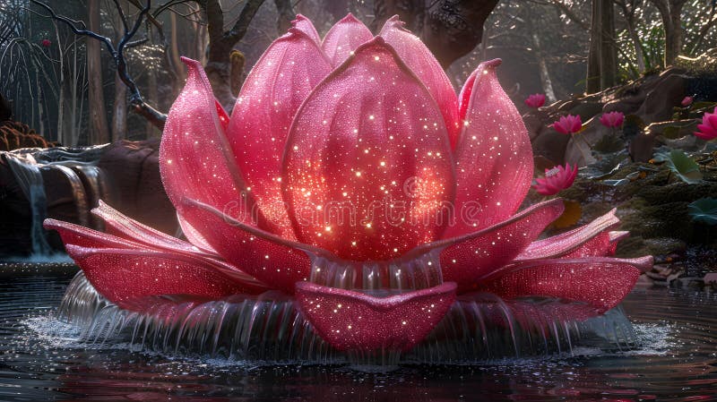 Red Lotus in Boing Lahn of Cheyapam Stock Photo - Image of lily, water ...