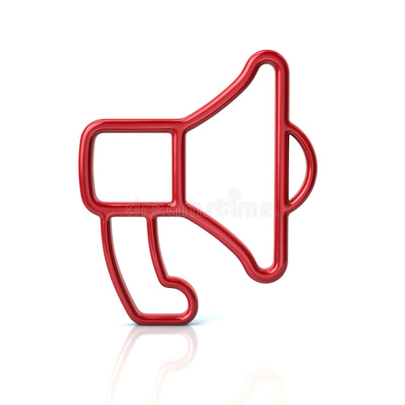 Red Loudspeaker Icon, Cartoon Style Stock Vector - Illustration of ...