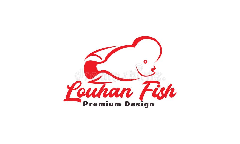 Red Louhan Fish Logo Vector Icon Illustration Design Stock Vector ...