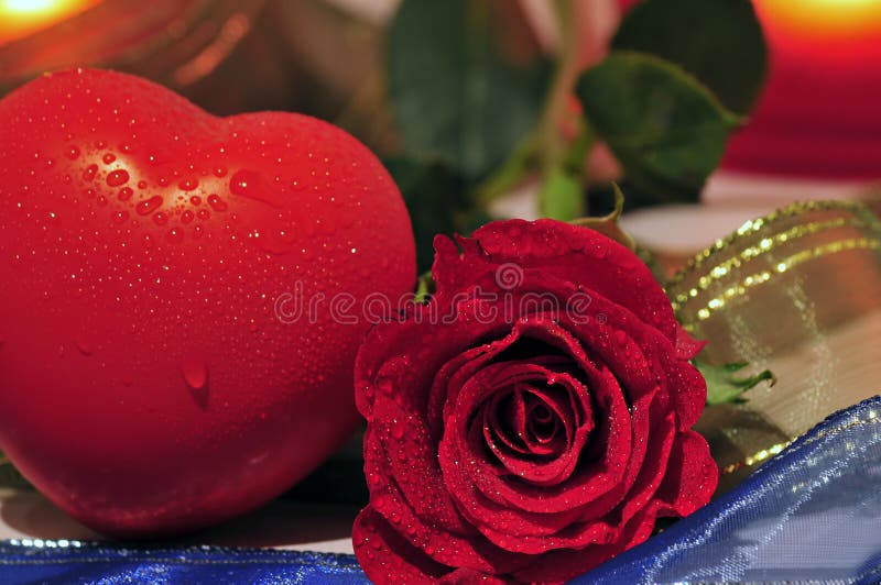 Red love stock image. Image of heart, birthday, candle - 12990727