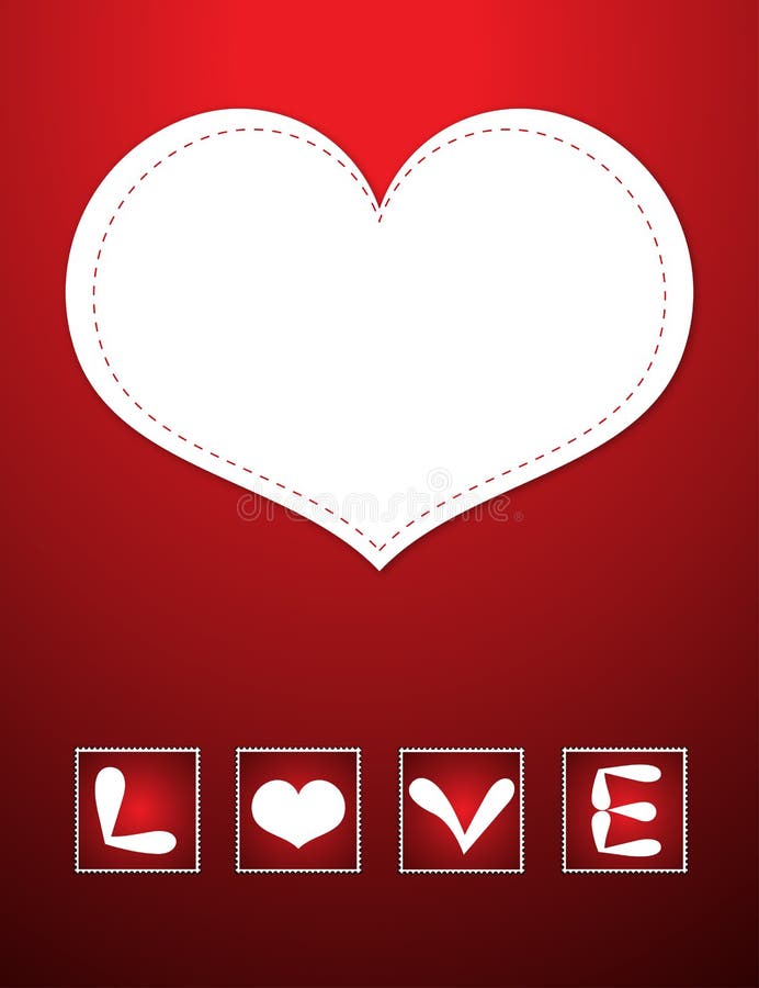 Red Love card stock vector. Illustration of glow, card - 22282546