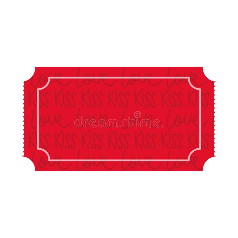 Red love coupon template stock vector. Illustration of symbol - 273228291