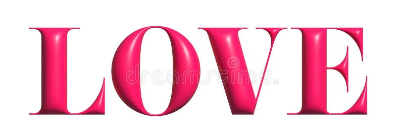 Red Love 3D Render with Transparent Background Stock Photo ...