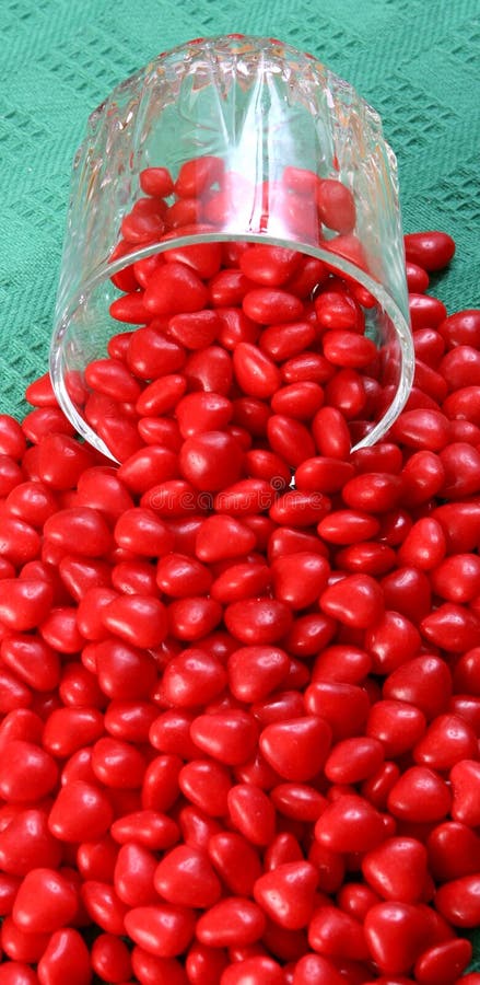 Red Love Heart Sweets or Candy Stock Image - Image of appetising ...