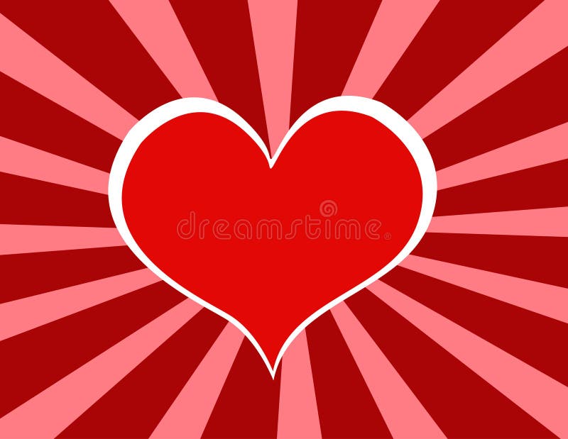 Red love heart stock vector. Illustration of paper, border - 65909988