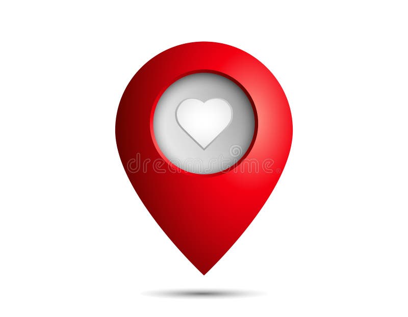 Red love pointer stock illustration. Illustration of sign - 121305415