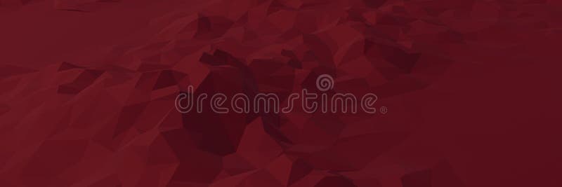 Red Low Polygon Stone Mountain Stock Illustration - Illustration of ...