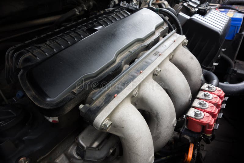 Red LPG Injector with Engine Stock Photo - Image of industry, equipment ...