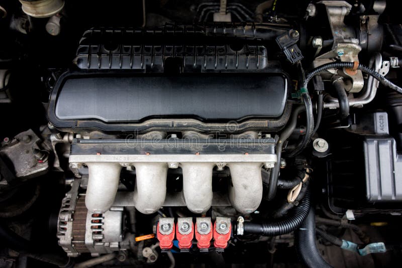 Red LPG Injector with Engine Stock Photo - Image of industry, equipment ...