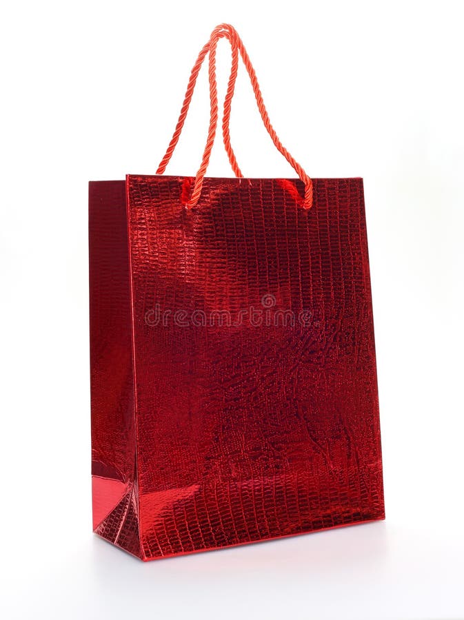 Red luxury shopping bag stock image. Image of design - 46897627