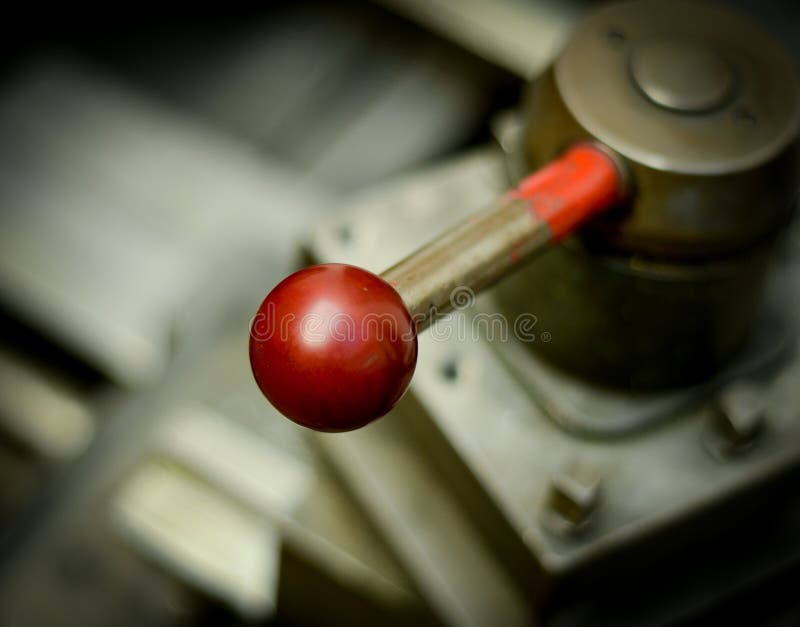 Red Machinery Lever stock photo. Image of grungy, metal - 34746564