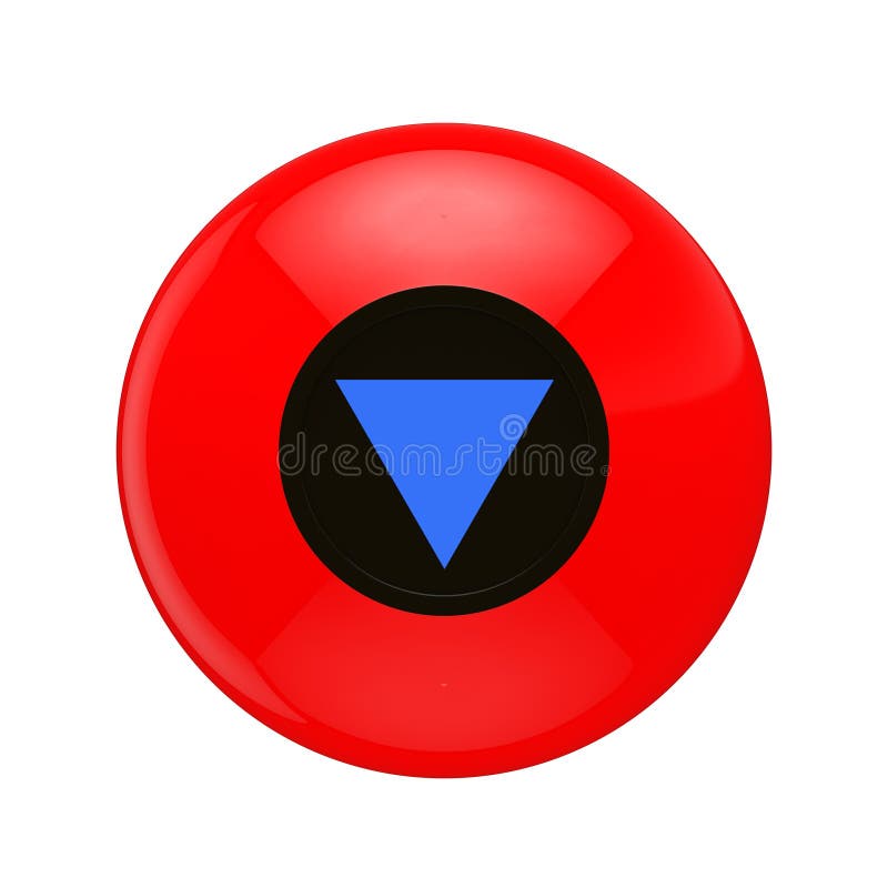 Red Magic Ball with Empty Prediction for Your Design. 3d Rendering ...