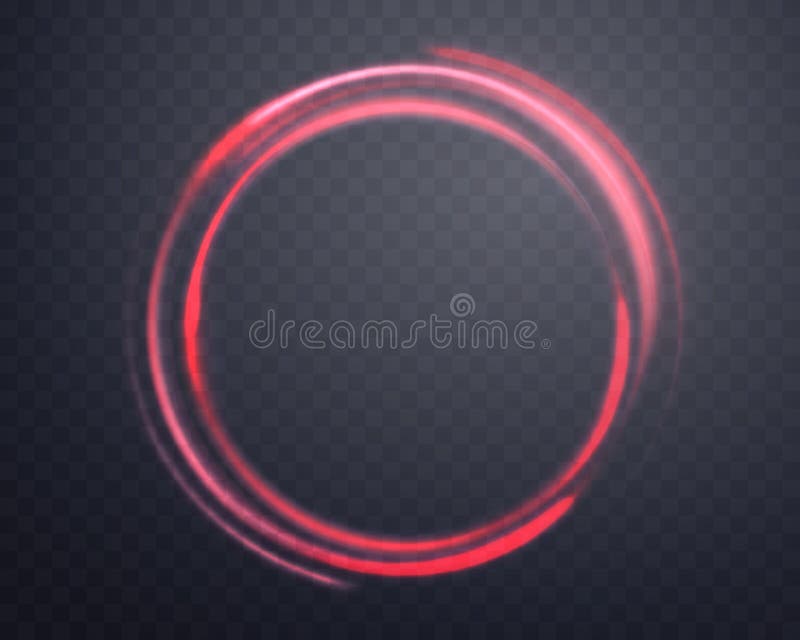 Red Magic Ring with Glowing. Neon Realistic Energy Flare Halo Ring ...
