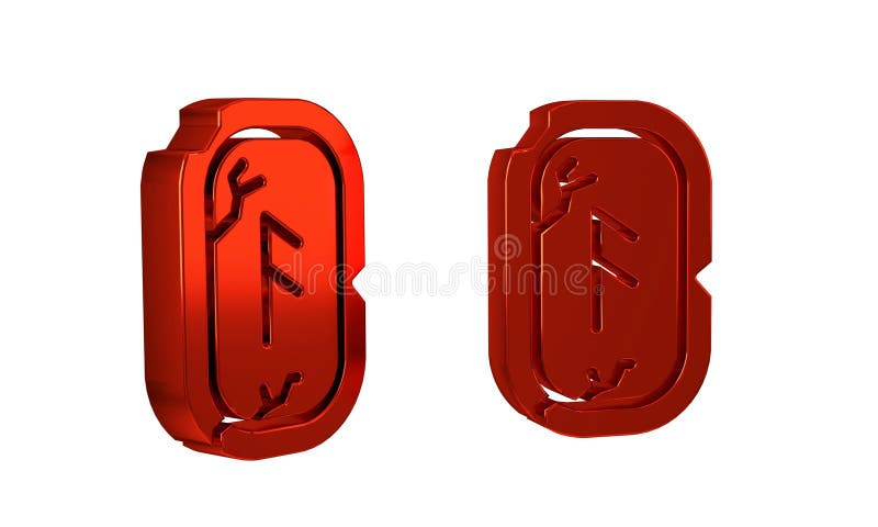 Red Magic Runes Icon Isolated on Transparent Background. Stock ...