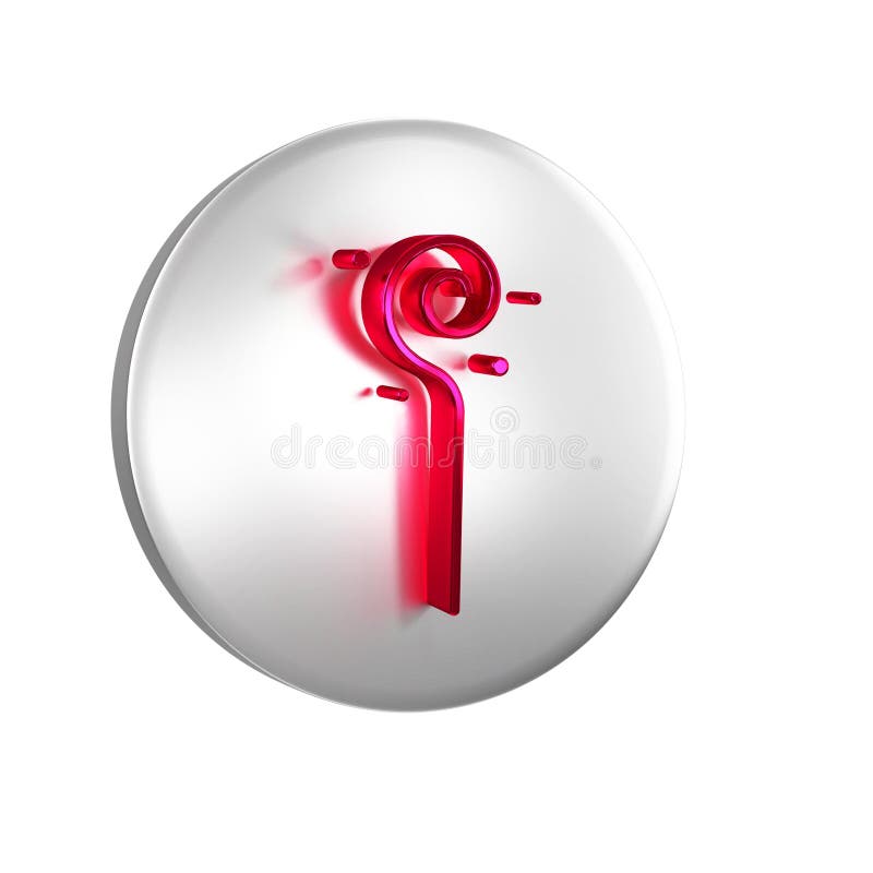 Red Magic Staff Icon Isolated on Transparent Background. Magic Wand ...