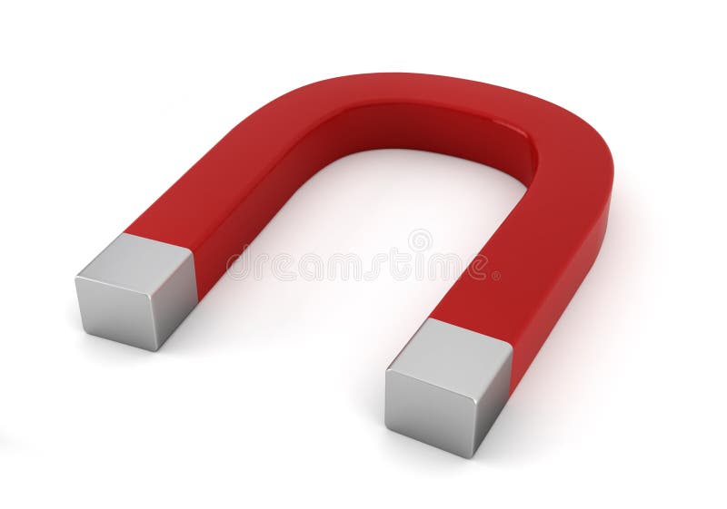 Red magnet stock illustration. Illustration of magnetism - 27858518