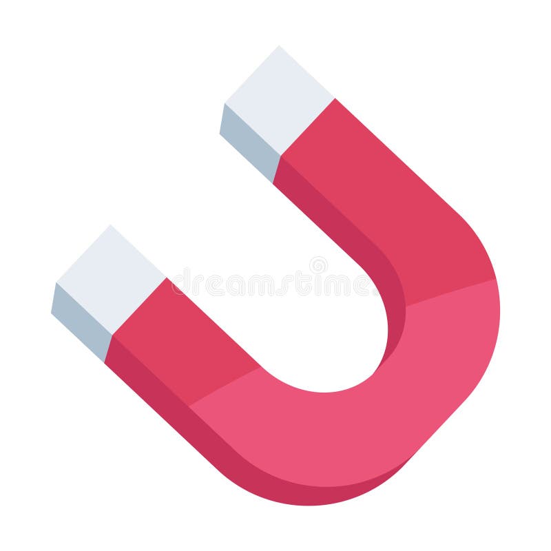 Red Magnet Attraction Device Stock Vector - Illustration of isolated ...