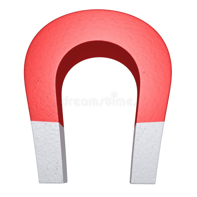 Red magnet 3d illustration stock illustration. Illustration of magnet ...