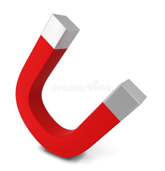 Red magnet stock illustration. Illustration of science - 70709444