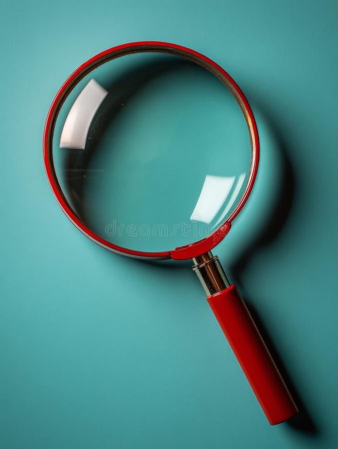 Red Magnifying Glass Teal Background Stock Photos - Free & Royalty-Free ...