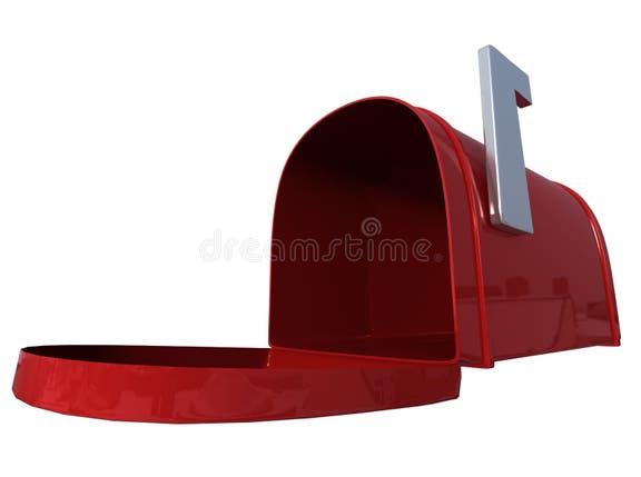 Red mail box stock illustration. Illustration of deliver - 23046274