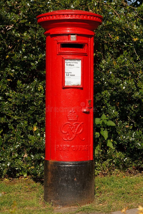 British Victorian Hexagonal Royal Mail Postbox. Stock Image - Image of ...