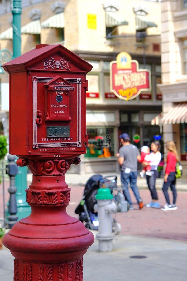 Red Mail Box in Universal Studio Editorial Photography - Image of ...