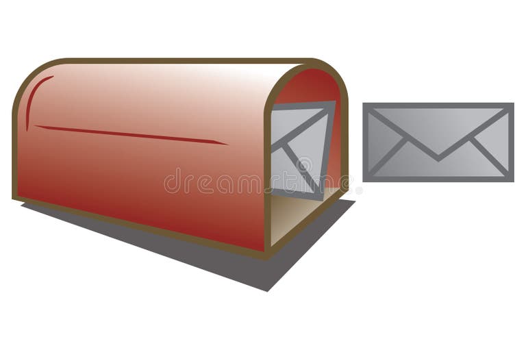 Red mailbox. stock vector. Illustration of post, mailbox - 828565