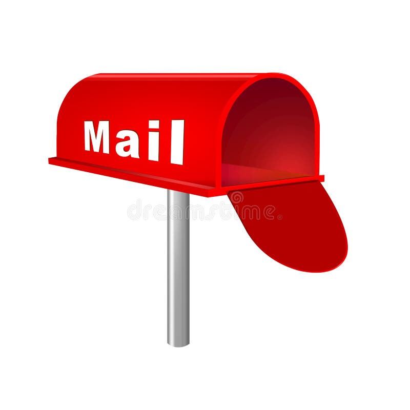 Red mailbox stock illustration. Illustration of container - 8721617