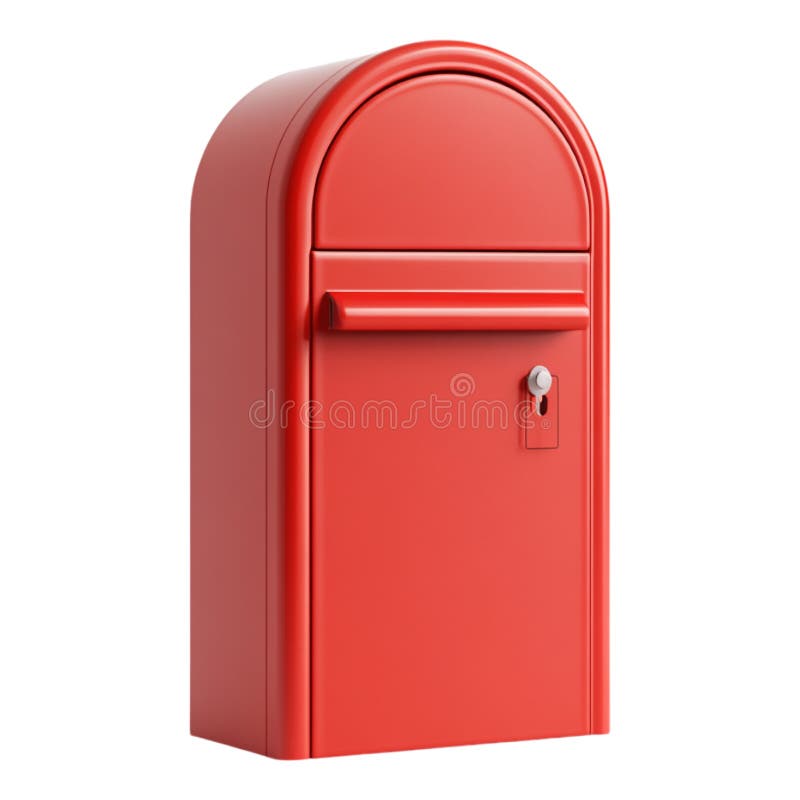 Red Mailbox Against Transparent Background for Postalthemed Graphics or ...