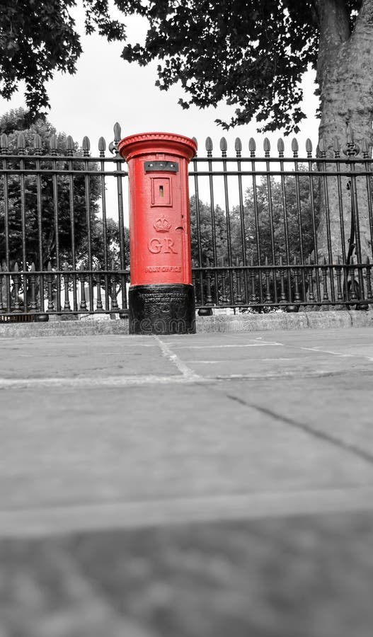 Red Post Box stock photo. Image of iconic, mail, british - 24594724