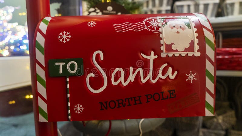 Red Mailbox For Christmas Letters Santa Mail Christmas Decorated