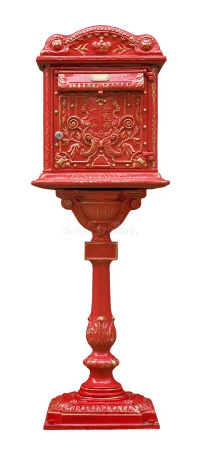 Red Mailbox (cutout) stock image. Image of traditional - 7716695