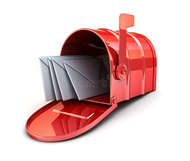 Red mailbox stock illustration. Illustration of icon - 78250559
