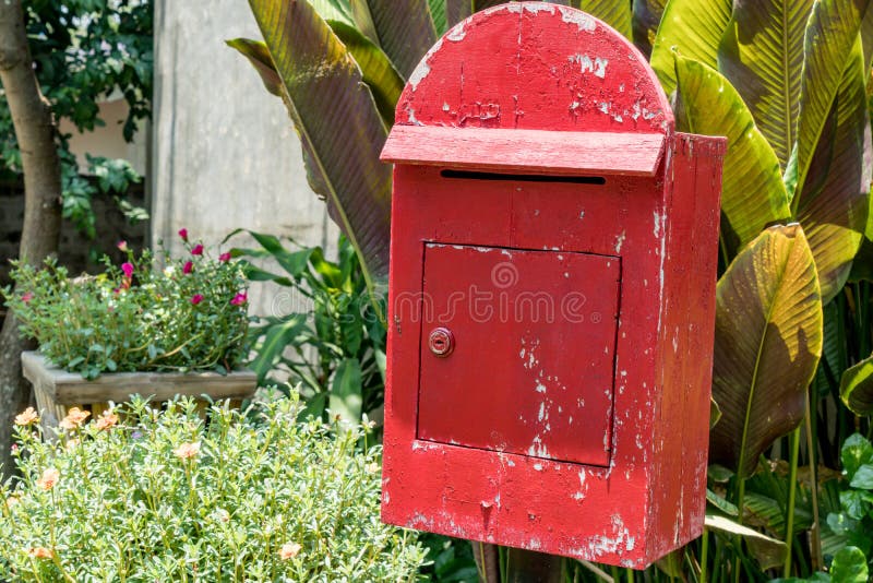 Red mailbox stock photo. Image of mail, style, envelope - 72154170