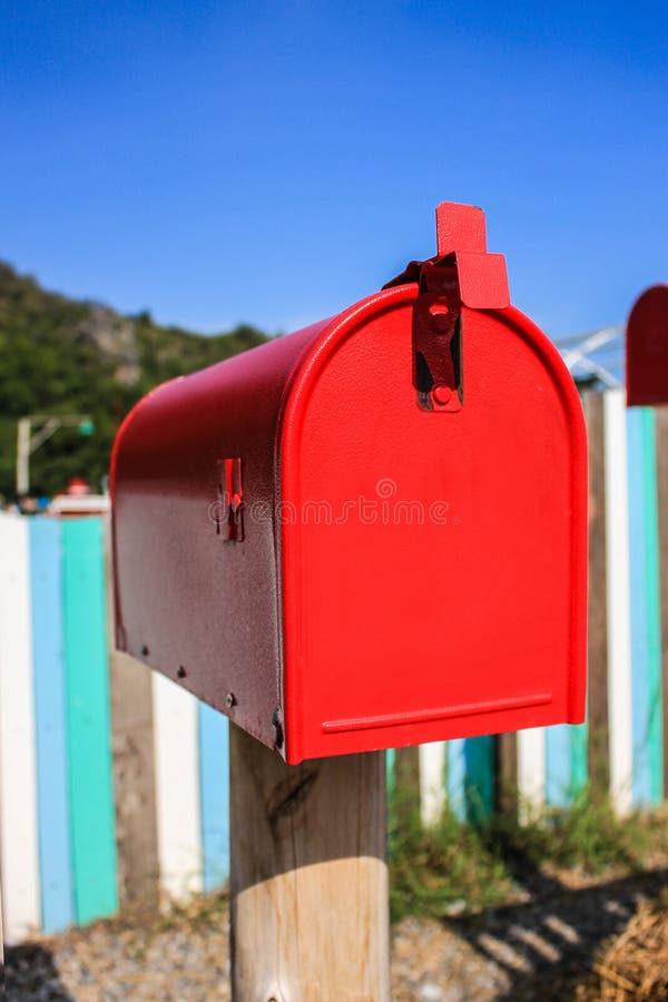 Red mailbox stock photo. Image of deliver, isolated, envelope - 33234388