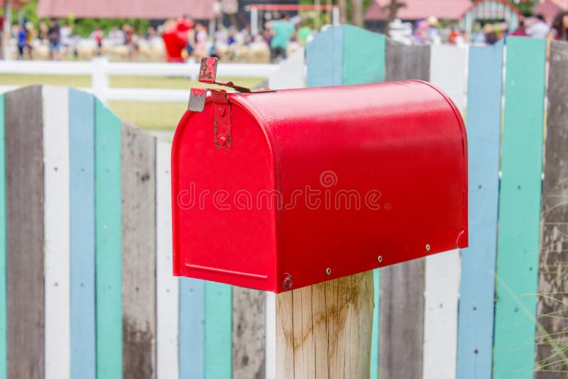 Red mailbox stock photo. Image of deliver, isolated, envelope - 33234388