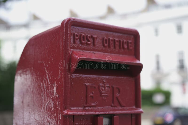 Red mailbox in London stock image. Image of delivery - 120117155
