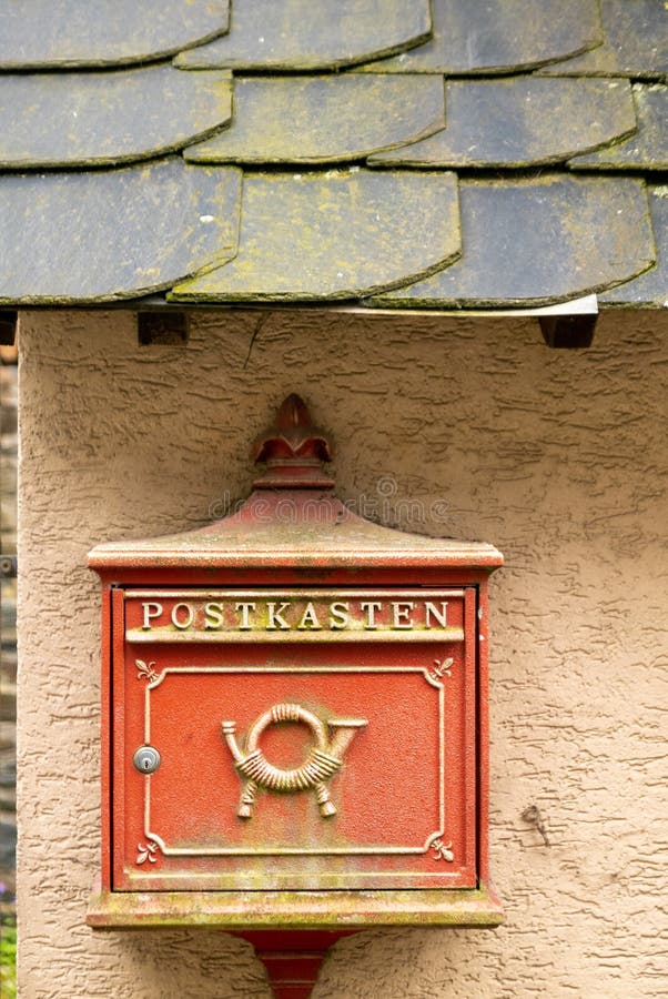 Red mailbox editorial photo. Image of delivery, paper - 151160366