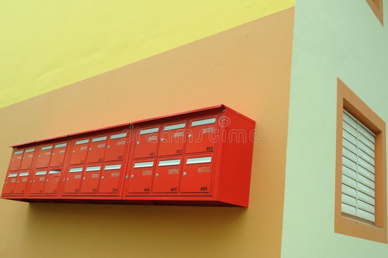 Red mailboxes stock photo. Image of envelope, post, collect - 14850876