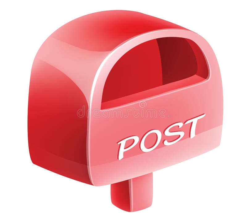 Red mailboxes like real stock illustration. Illustration of mailbox ...
