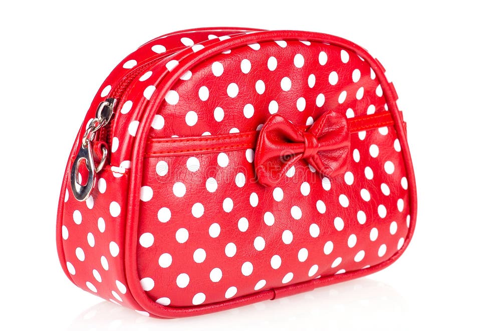 Red makeup bag stock image. Image of design, cosmetics - 16121191