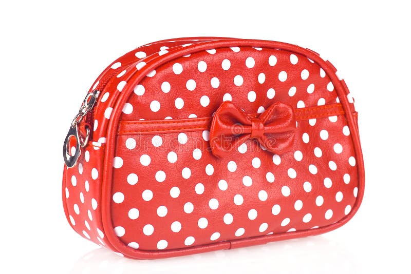 Red makeup bag stock image. Image of horizontal, glamour - 16512723