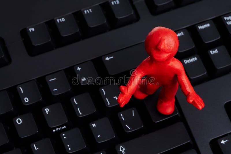 Red man stock photo. Image of button, device, business - 13870664