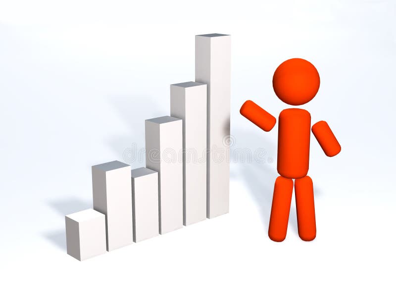 Red man and diagram stock illustration. Illustration of active - 9418132