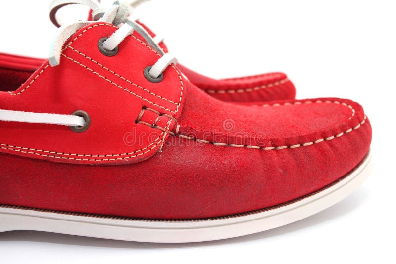 Red Man Shoes stock image. Image of isolated, mens, loafers - 40085961