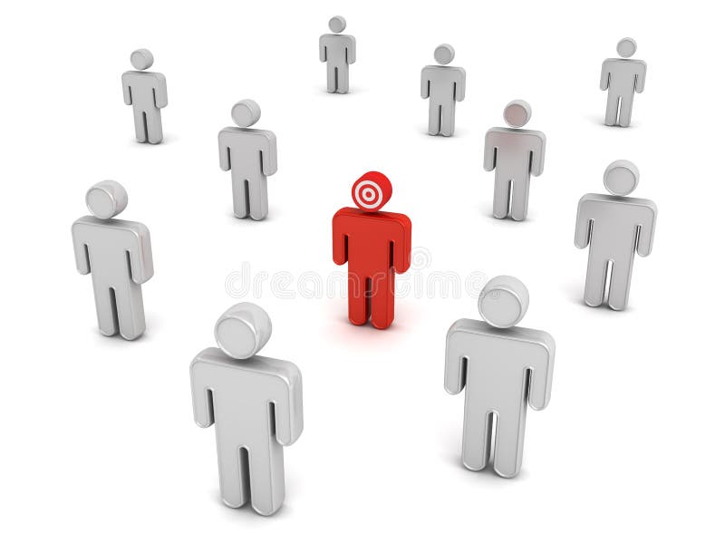 Red 3d Man Standing Out Crowd Stock Illustrations – 167 Red 3d Man ...