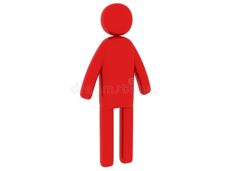 Red man standing stock illustration. Illustration of sign - 26645067