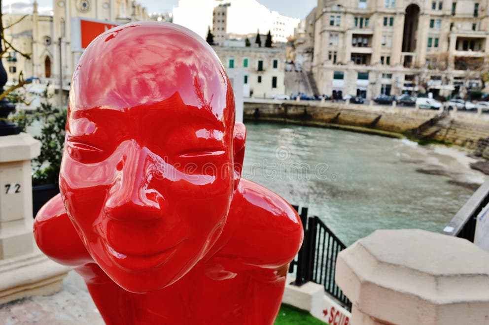 Red man editorial photo. Image of eyes, face, statue - 68431776