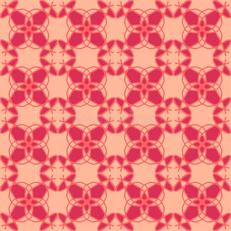 Red Mandala Floral Creative Seamless Design Stock Vector - Illustration ...